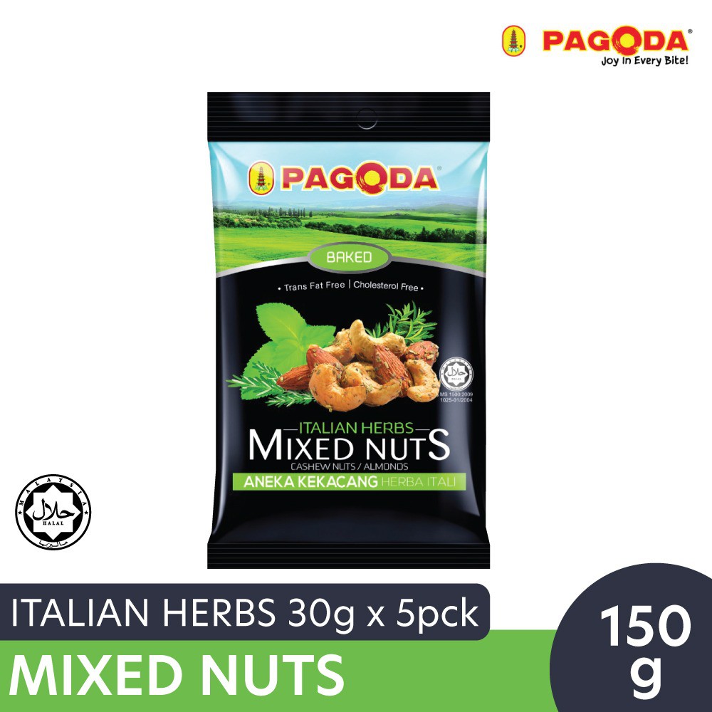Pagoda Italian Herbs Mixed Nuts 150g (30g x 5 pkts) | Shopee Malaysia