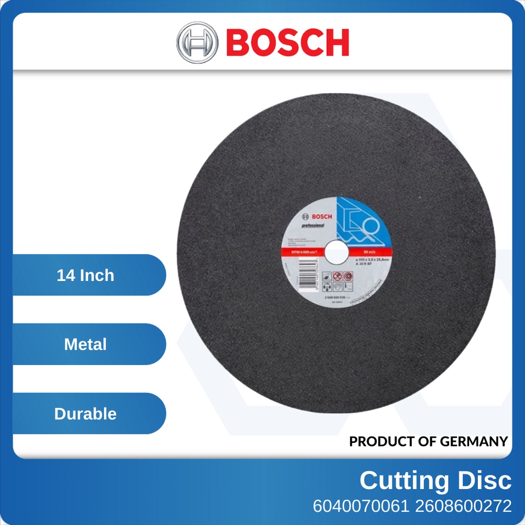 BOSCH 14" Inch Metal Cutting Disc Economy Speed Netting [355 x 3 x 25 ...