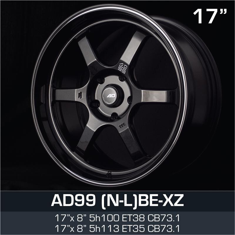 AD 17 inch 8JJ 5X100 / 5X113 ET35/38 ORI CAR SPORT RIMS WHEELS AD99 ...