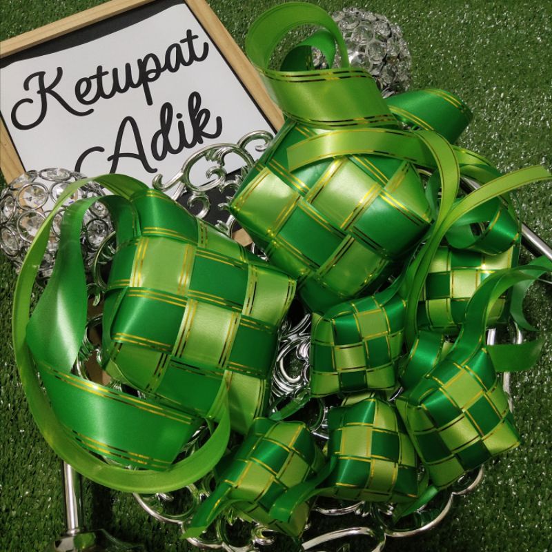 KETUPAT RIBBON PELBAGAI WARNA KETUPAT HIASAN KETUPAT REBEN | Shopee ...