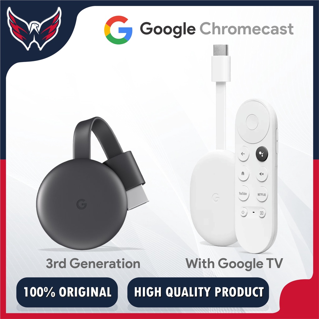 Chromecast 3 / Chromecast With Google TV 4K HDR - Genuine GOOGLE ...