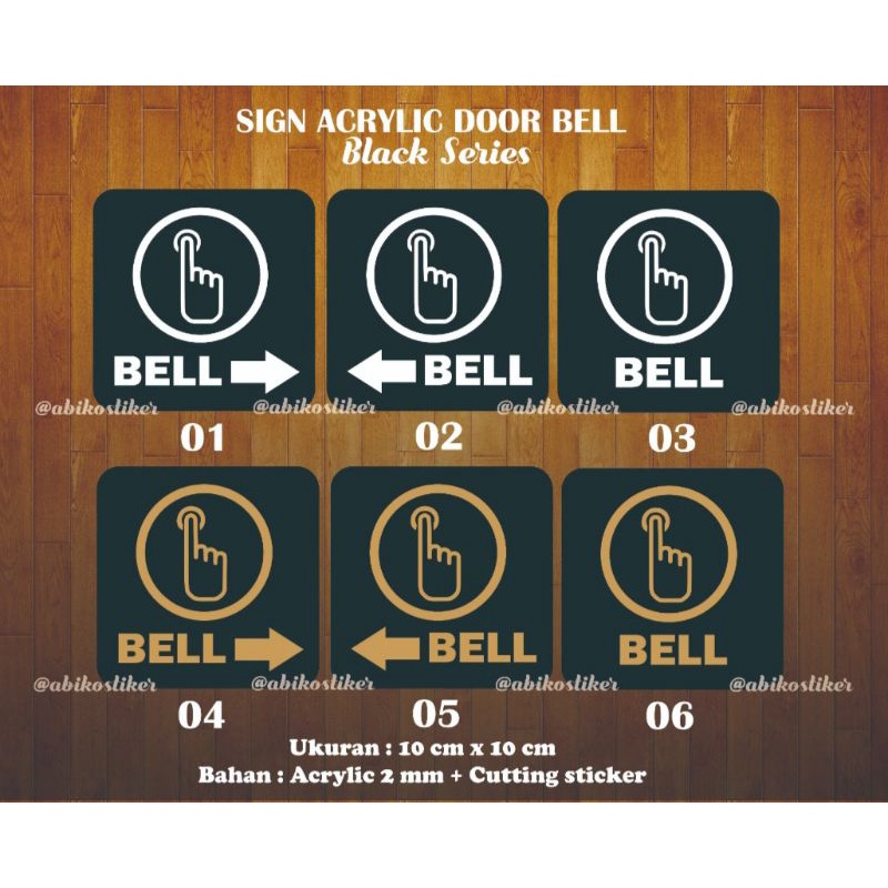 Acrylic DOOR Sticker Sign - DOOR Bell - DOOR Bell Signage Cafe / Home ...