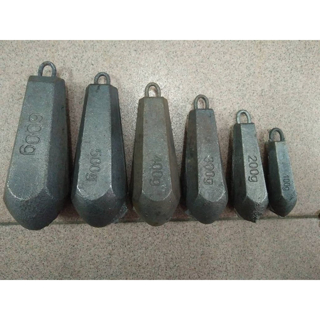 Batu Ladung Besi Pancing 400g - 600g / Laut Dalam / Fishing Sinker ...