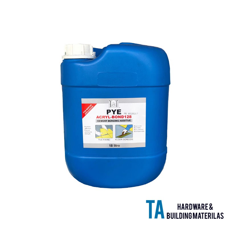 PYE ACRYL-BOND128 18 LITTER CEMENT BONDING ADDITIVE TILE FIXING FLOOR ...
