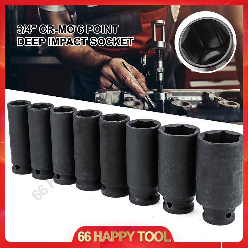 66 Happy Tool Ready Stock 36mm - 46mm 3/4" (80mm) CR-MO Drive Long Deep ...