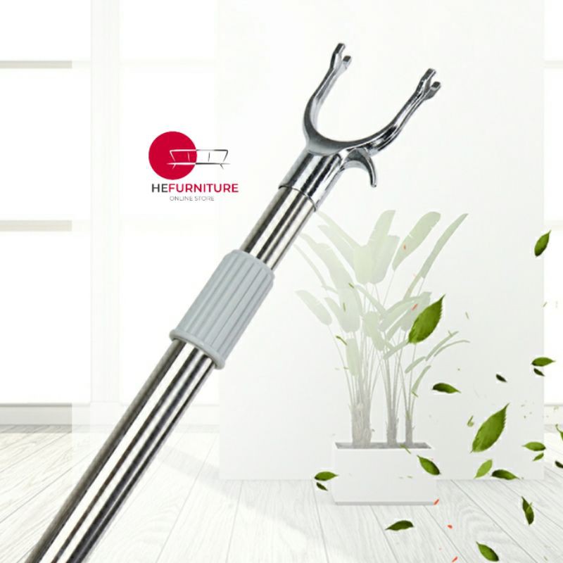 Stainless Steel Extendable Clothes Fork/Hanger | Shopee Malaysia