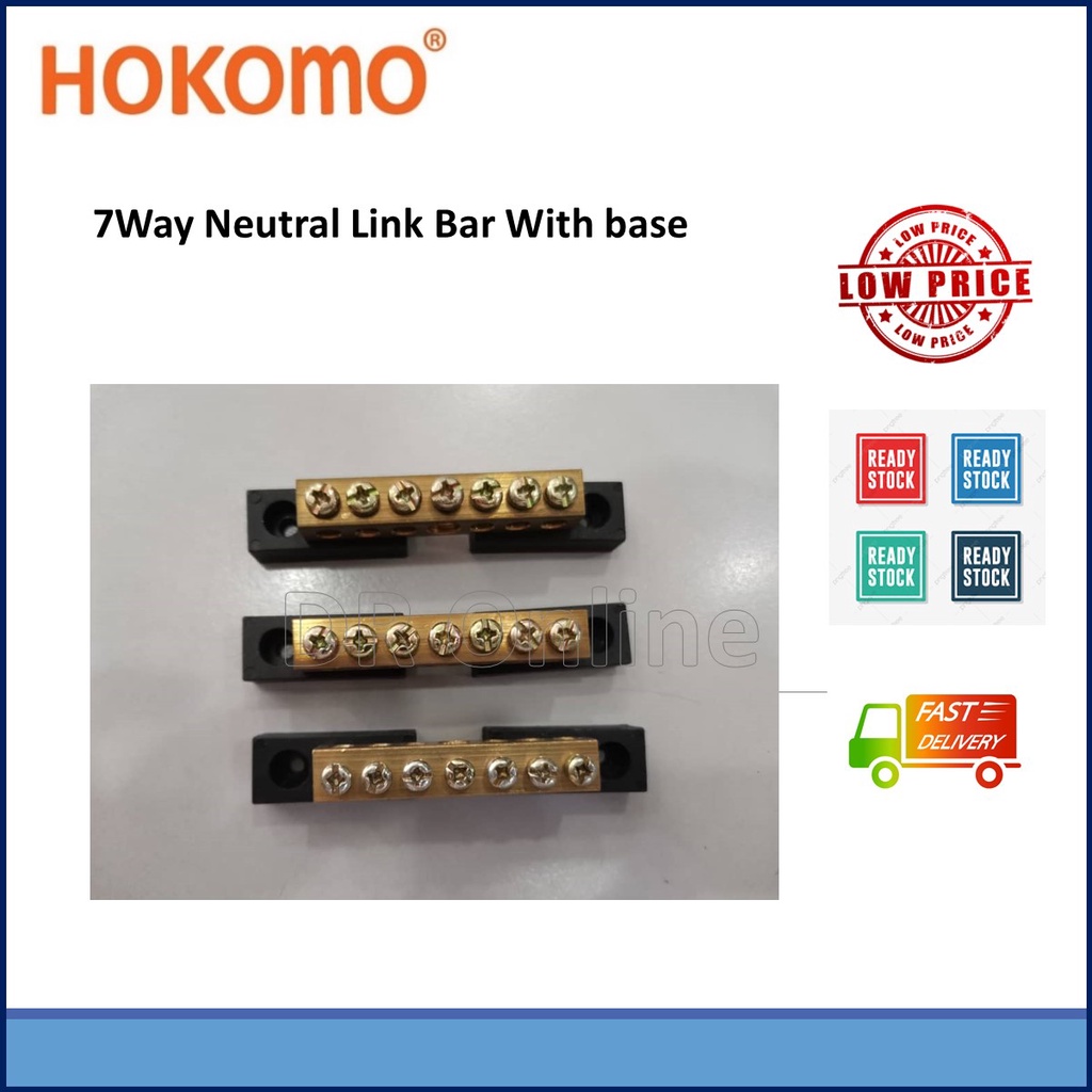 Neutral Link Bar / Screw Brass Bar (60A) 7WAY / 12WAY | Shopee Malaysia