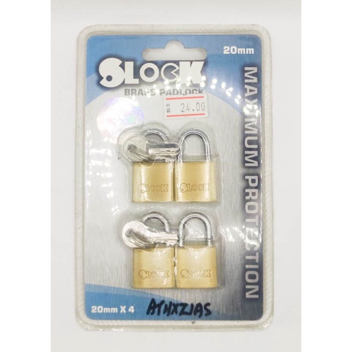 SLOCK Brass Padlock (20MM x 2PCS/ 3PCS/4PCS) | Shopee Malaysia
