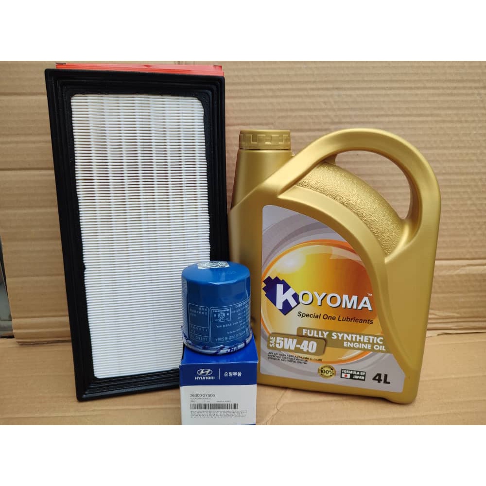 KIA SPECTRA, SEPHIA, NAZA CITRA AIR FILTER + OIL FILTER + KOYOMA 5W40 ...