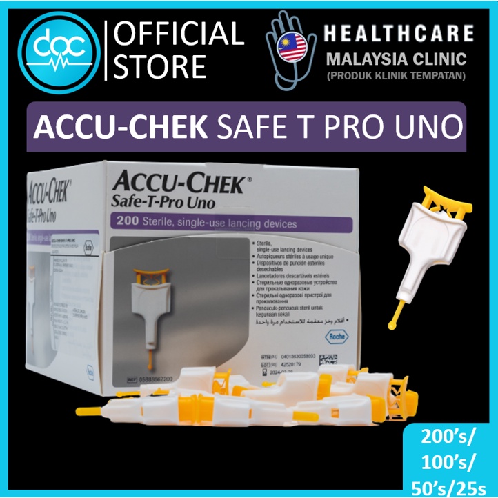 Accu-chek Safe T Pro Uno Accu-Check Accucheck Accuchek SafeT Pro ...
