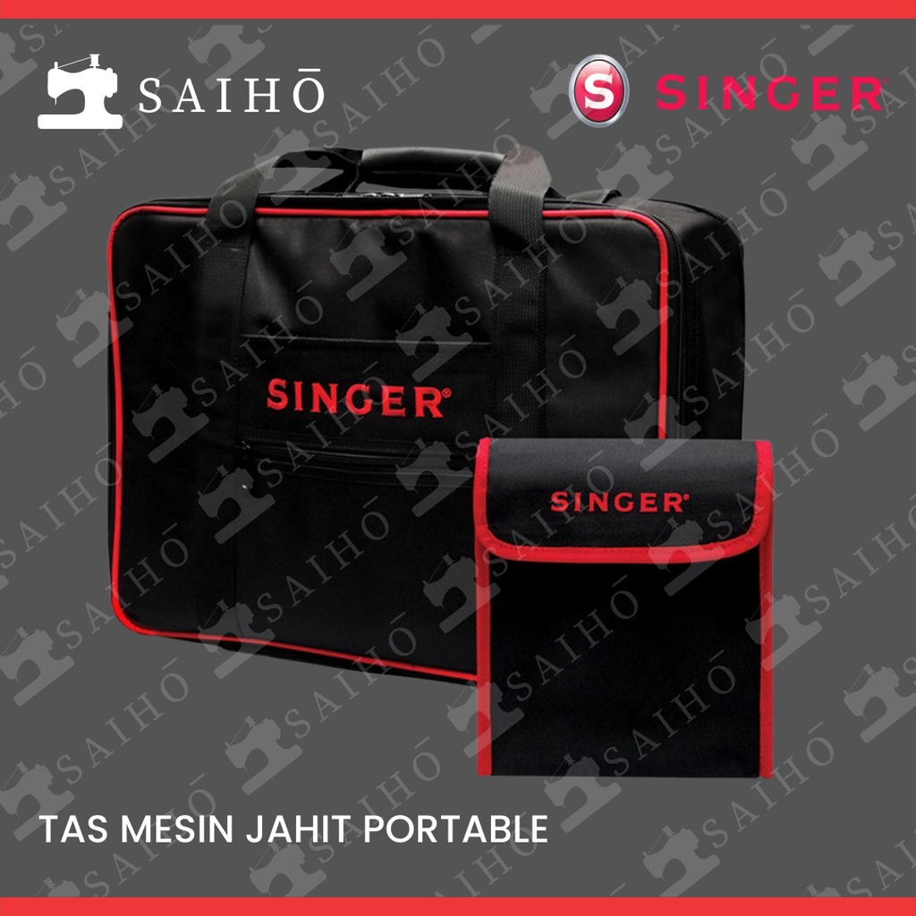 MESIN HITAM Singer Portable Sewing Machine Bag Black Sewing Bag ...