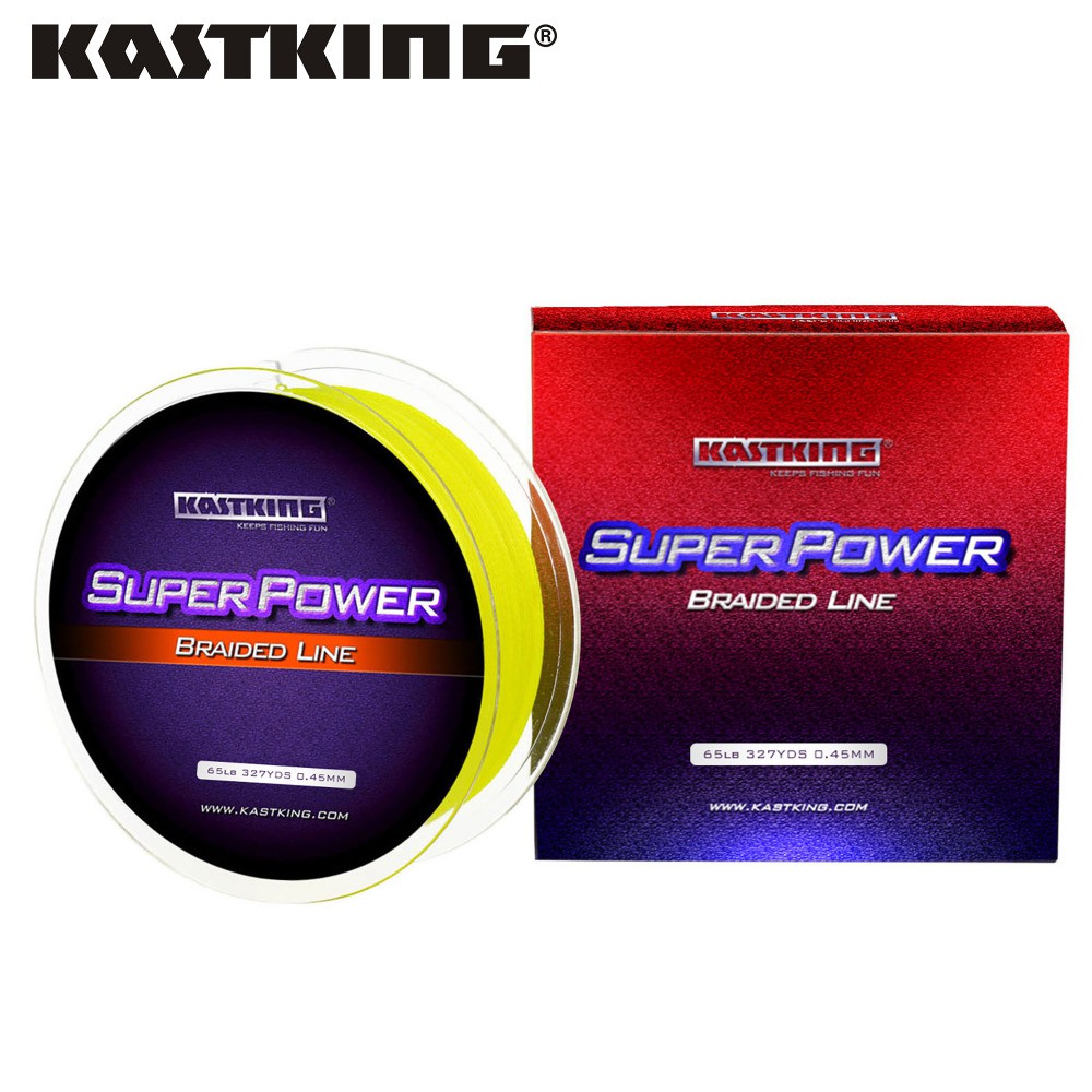 KastKing SuperPower Series 300m 4 Strand 10-50LB Braided Fishing Line ...