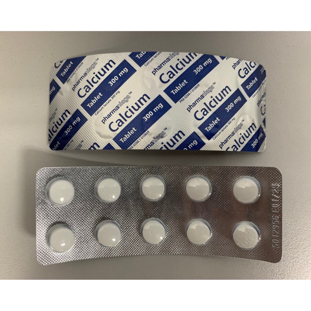 PHARMANIAGA CALCIUM LACTATE 300MG 10x10'S [10 STRIPS] (EXP:05/2026 ...