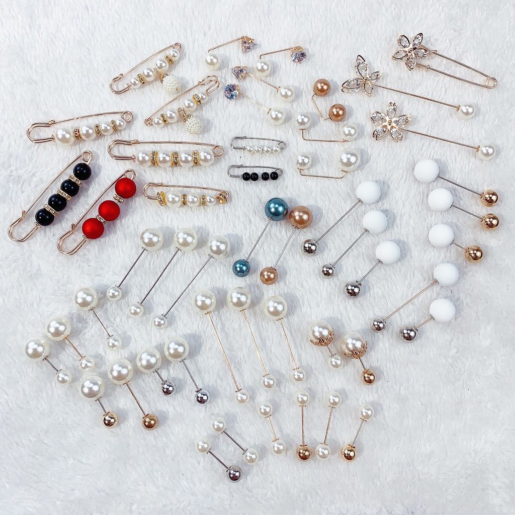 Pin Kerongsang Tudung Muslimah Brooch Pearl Crystal | Shopee Malaysia