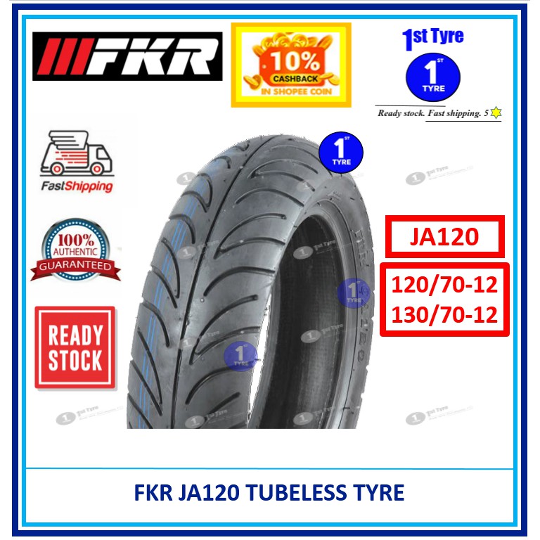 FKR JA120 120/70-12 , 130/70-12 TAYAR SCOOTER TYRES ( TUBELESS ...