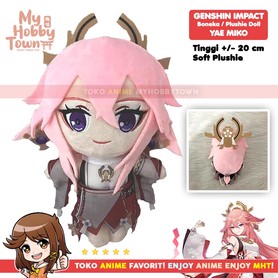 Genshin Impact Yae Miko Plushie Doll Anime Character Doll | Shopee Malaysia