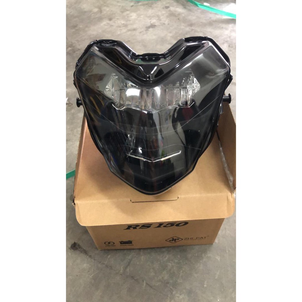 HONDA RS150 (HEAD LAMP ASSY LED LIGHT) RS150 ( V1 & V2 ) BLACK | Shopee ...