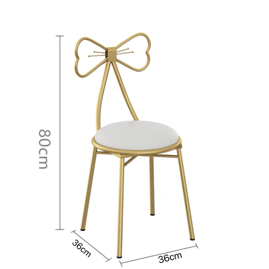 Nordic Makeup Chair Dressing Table Chairs Stool Seat Backrest Bedroom ...