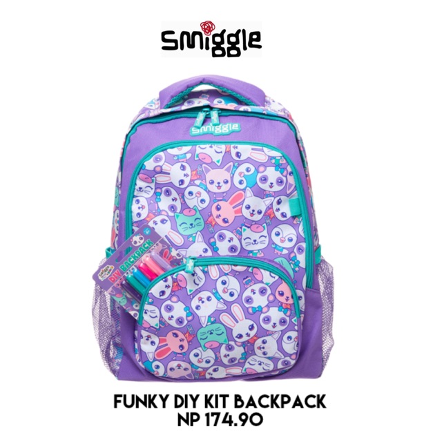 Smiggle Funky Diy Kit Backpack Fabric Markers | Shopee Malaysia
