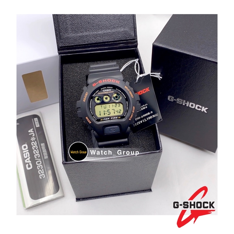 JAPAN SET G-Shock Fox Fire DW-6900B-9JF / DW-6900B-9 / DW-6900B / DW ...