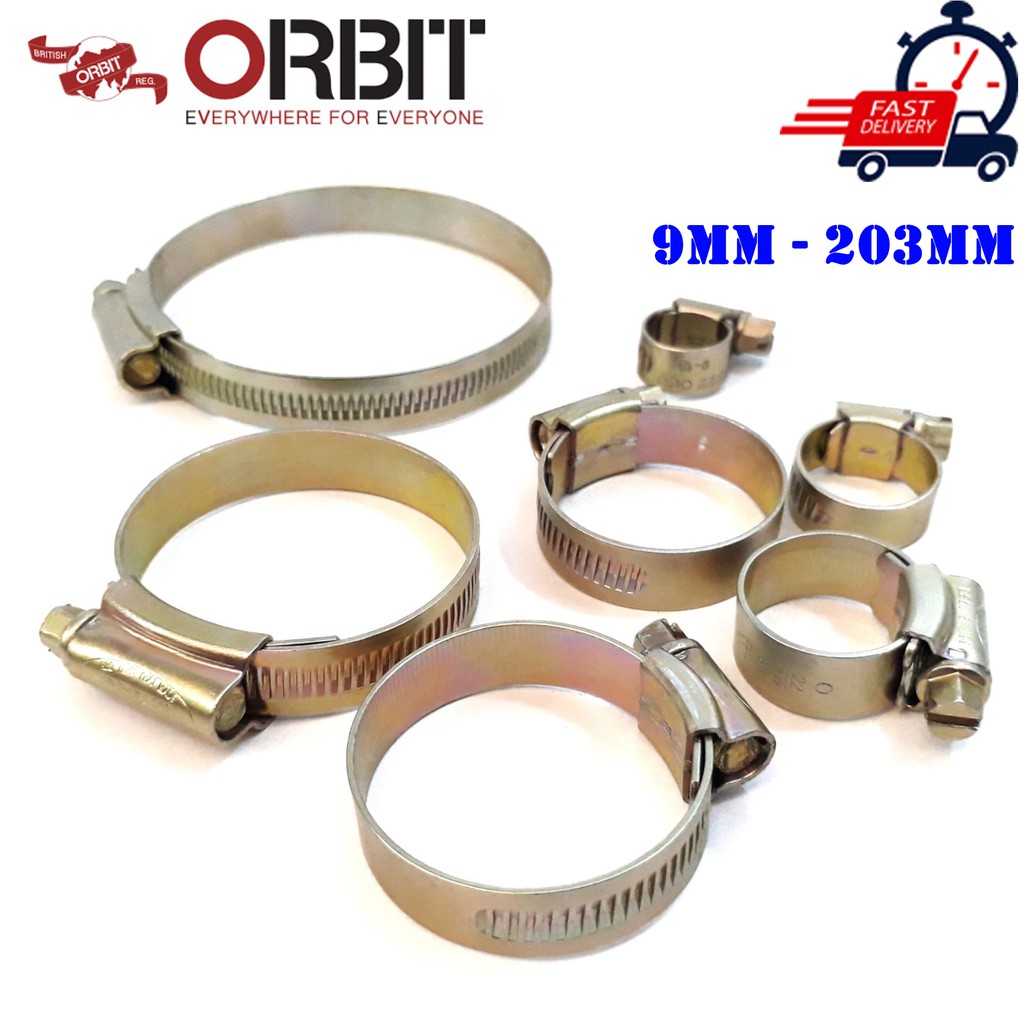 ORBIT HOSE CLIPS / HOSE CLIP (9mm - 160mm) MADE IN THAILAND (100% ...