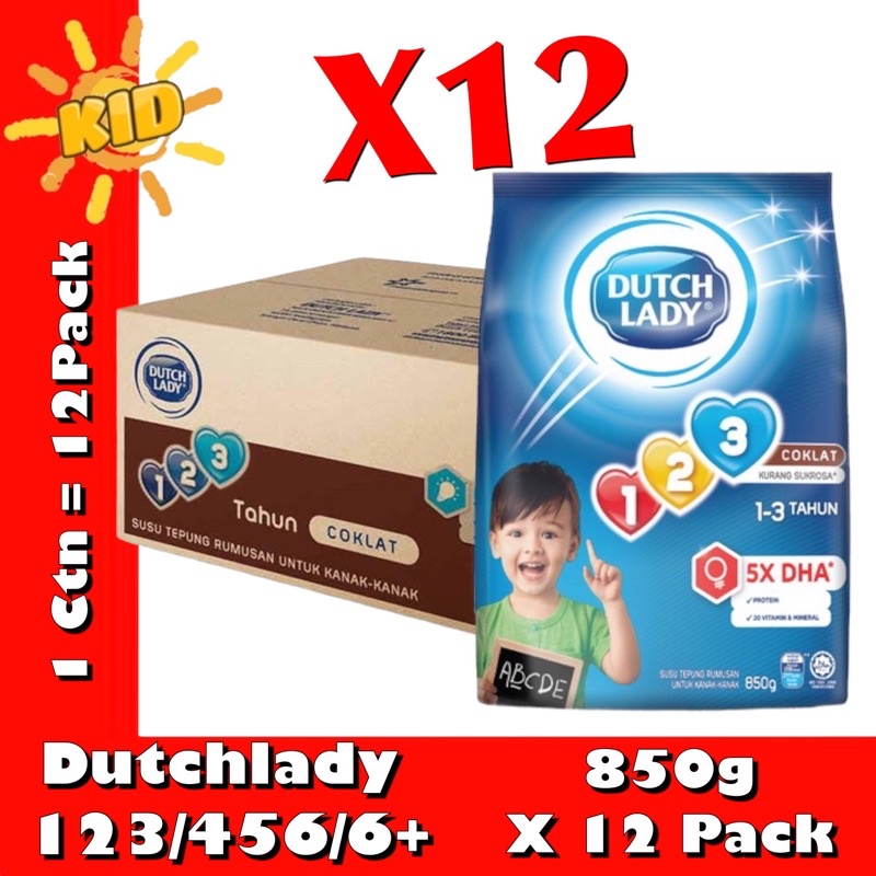 Dutchlady 123/456/6+ 850g X 12 Pack | Shopee Malaysia