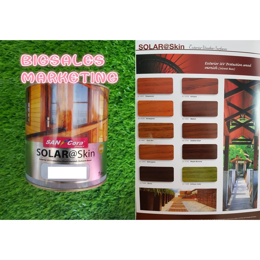 1 Litre SANCORA Solar Skin UV Protection/Wood Lacquer/Wood Shellac ...