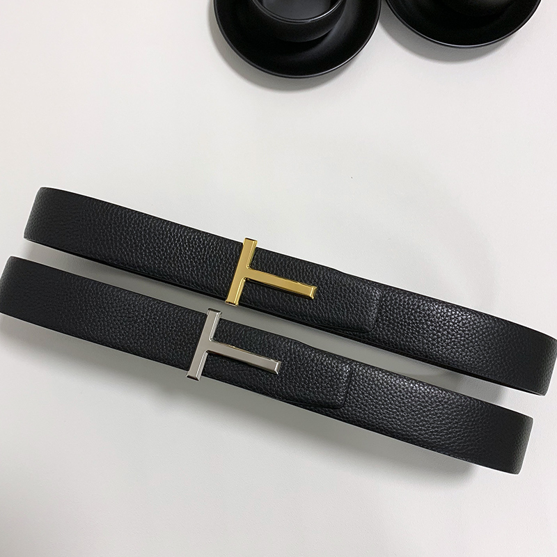 Stock Tom Ford TF belt Tom Ford men's business simple belt real leather ...