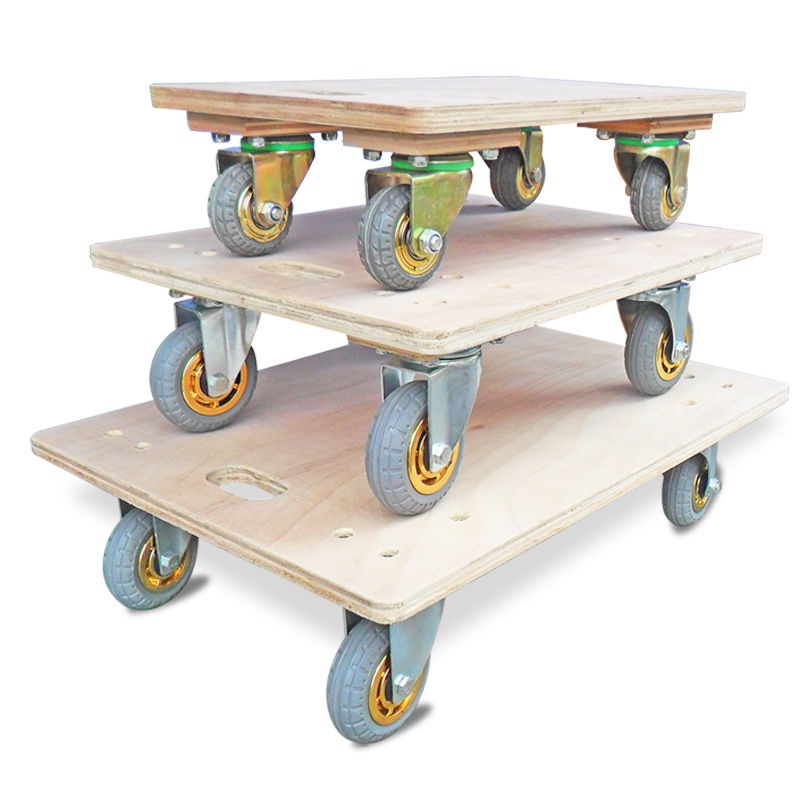 Toshida Thickened Plank Car Tortoise Car Flat Trolley Four-Wheel Cart ...