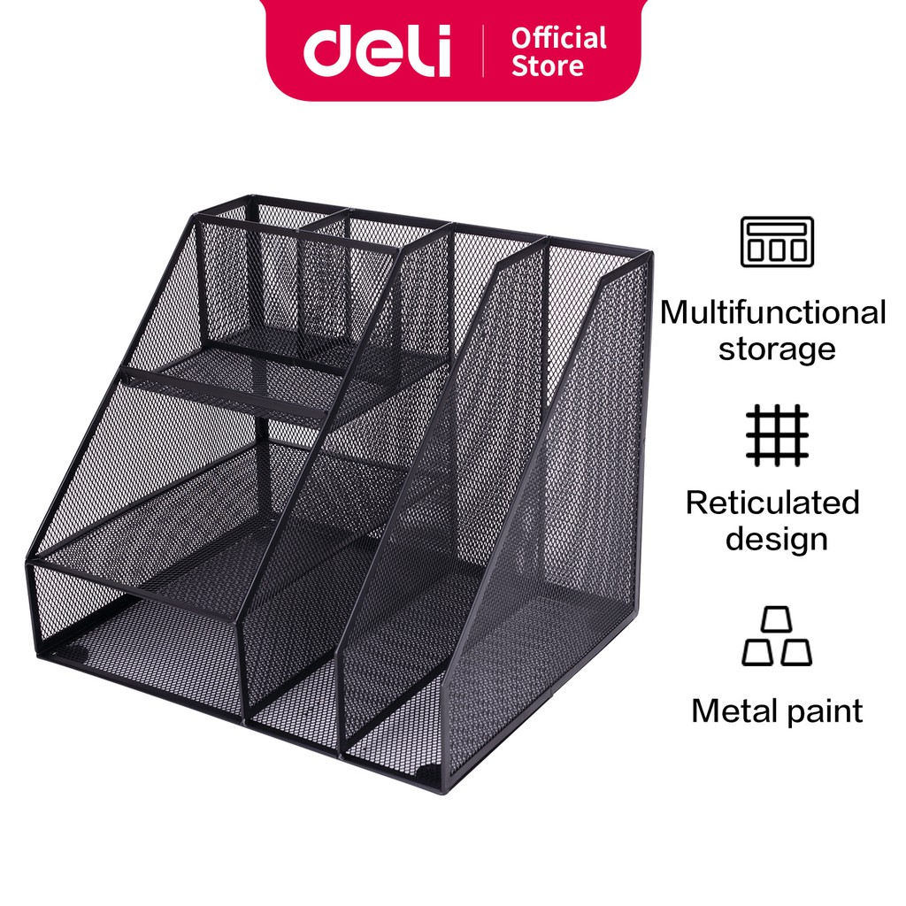 Deli Magazine Container 79075 Mesh Storage Desk Organizer ...
