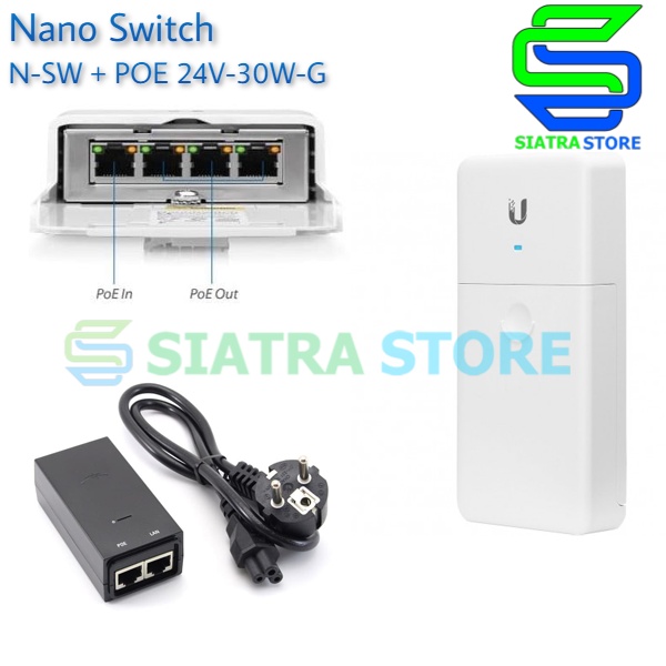 Ubiquiti N-SW Nano Switch Package + POE 24V-30W-G | Shopee Malaysia