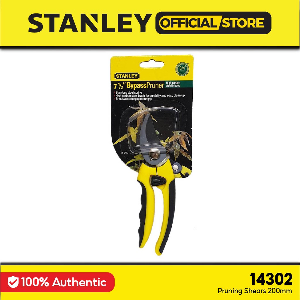 Stanley 14302 Pruning Shears Bypass 200mm 8 14 302 23 Shopee Malaysia
