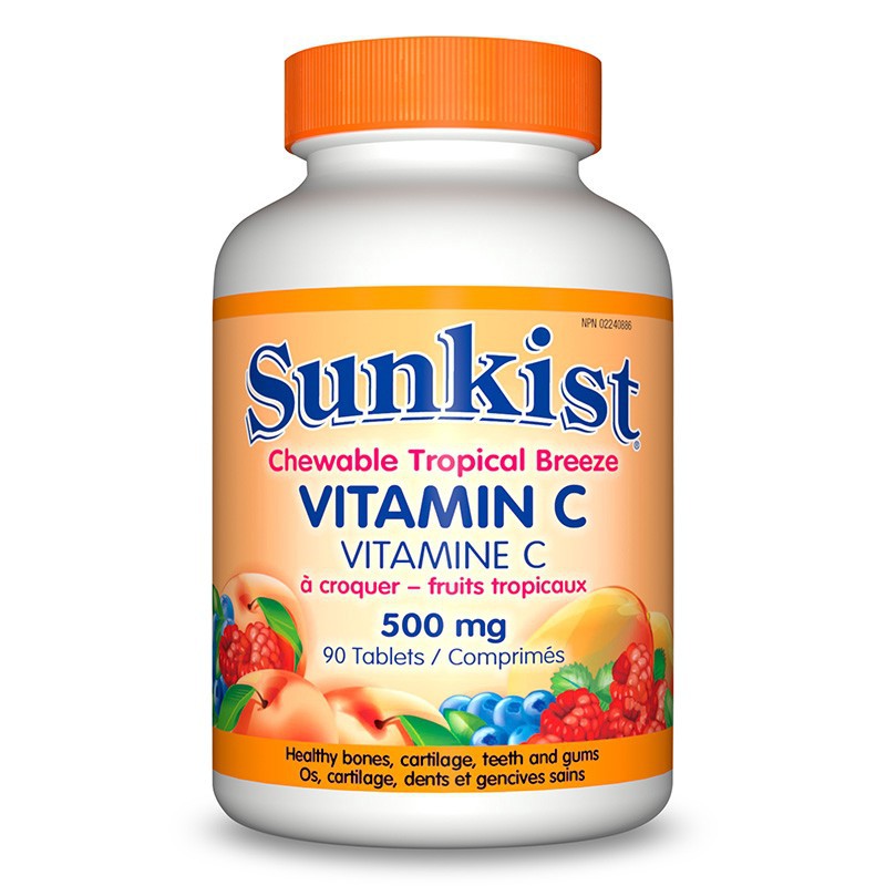 Sunkist Chewable Tropical Breeze Vitamin C 500mg (90 Tablets) | Shopee ...