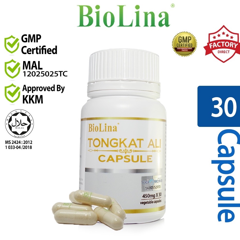 Biolina Tongkat Ali Capsule (30's) 450mg | Shopee Malaysia