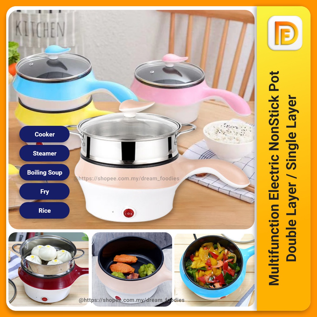 3 Pin Plug Lopol Electric Non Stick Ceramic Frying Pan Rice Portable ...
