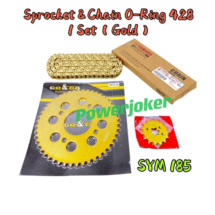 (1 Set) R15 R-15 MT15 MT 15 (O Ring) Gold Sprocket Spocket Spoket ...