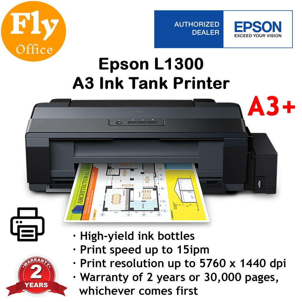 Epson L1300 A3 Color Single Function Ink Tank System Printer Breaking ...