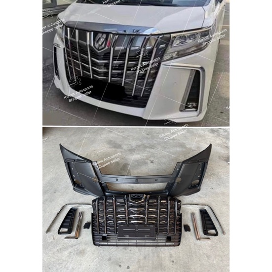 toyota alphard 2015 to 2018 front bumper pp wit front grille | Shopee ...