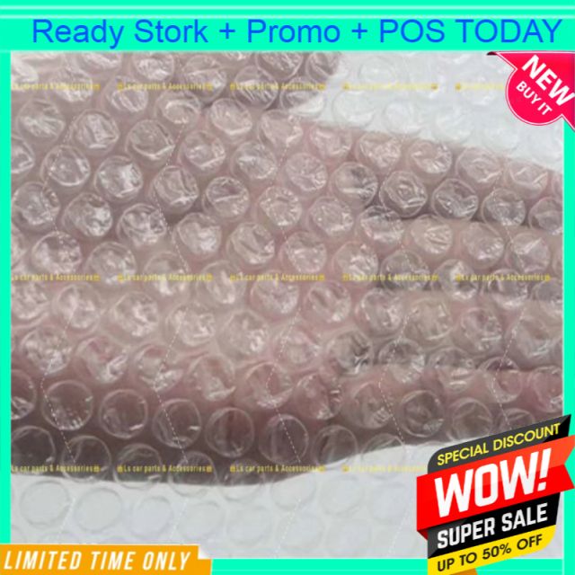 Bubble Wrap Single Layer 1 meter 100 cm Bubblewrap Plastic Balut Burbble 包装纸 泡泡纸 啵啵纸 #单层 气泡包装纸塑料 ...