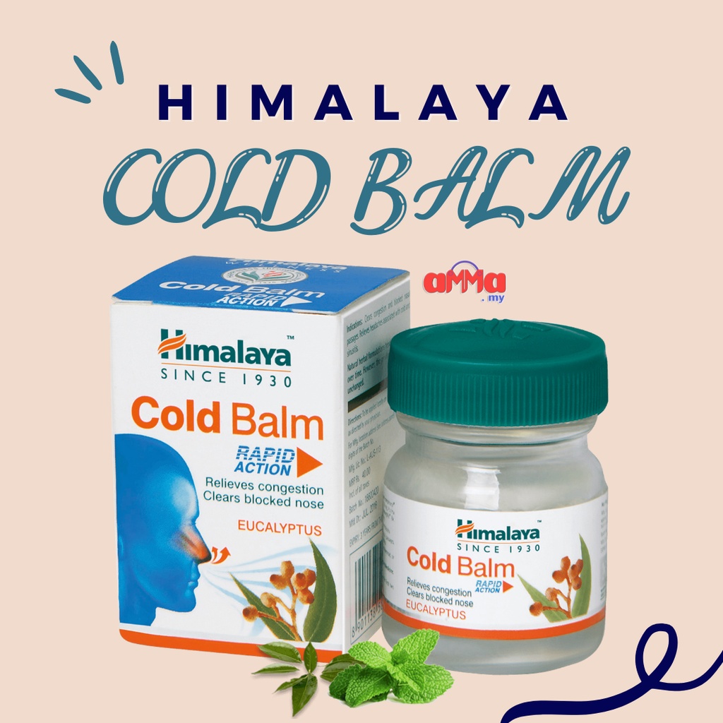 Himalaya Cold Balm Eucalyptus Relieves Nasal Congestion Lega Selsema ...