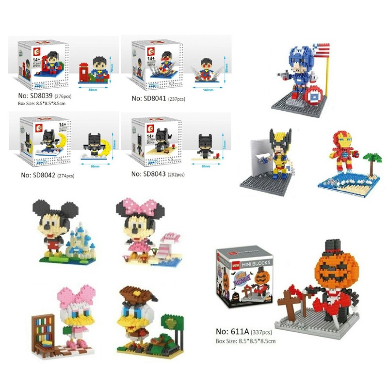 Mini Lego / Diamond Block (Super Hero/Mickey/Halloween) | Shopee Malaysia