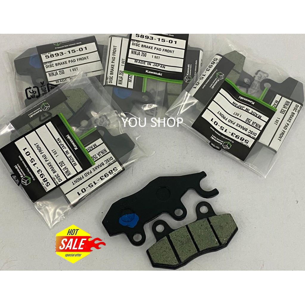 KAWASAKI Z250 ZX250 NINIJA250 FRONT & REAR DISC BRAKE PAD 100% OEM ...