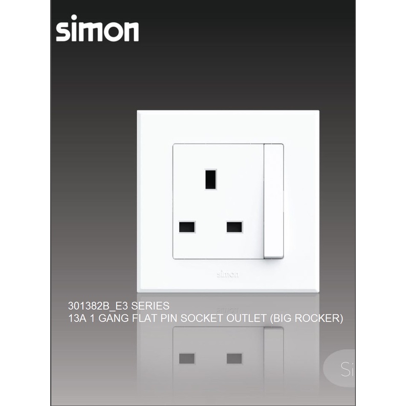 Simon E3 Socket Modern Switch Design Wall Switch Slim Door Bell Plug ...