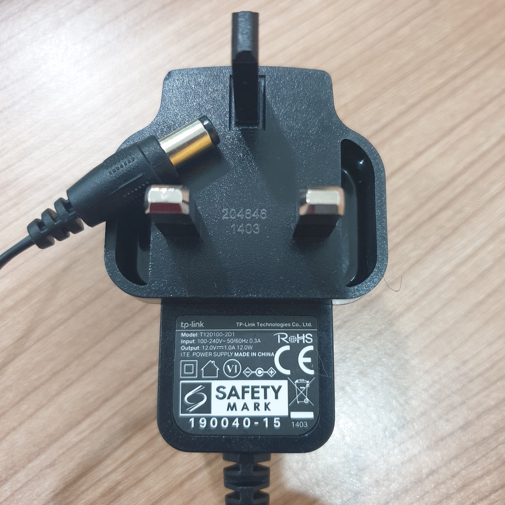 New TP-LINK POWER ADAPTOR 12V 1.0A MODEL: T120100-2D1 (ORIGINAL ...