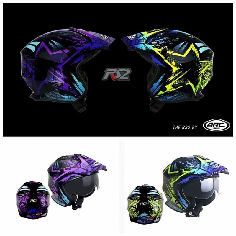 ARC RS2 HELMET SCRAMBLER ALL COLOUR 100% ORIGINAL | Shopee Malaysia