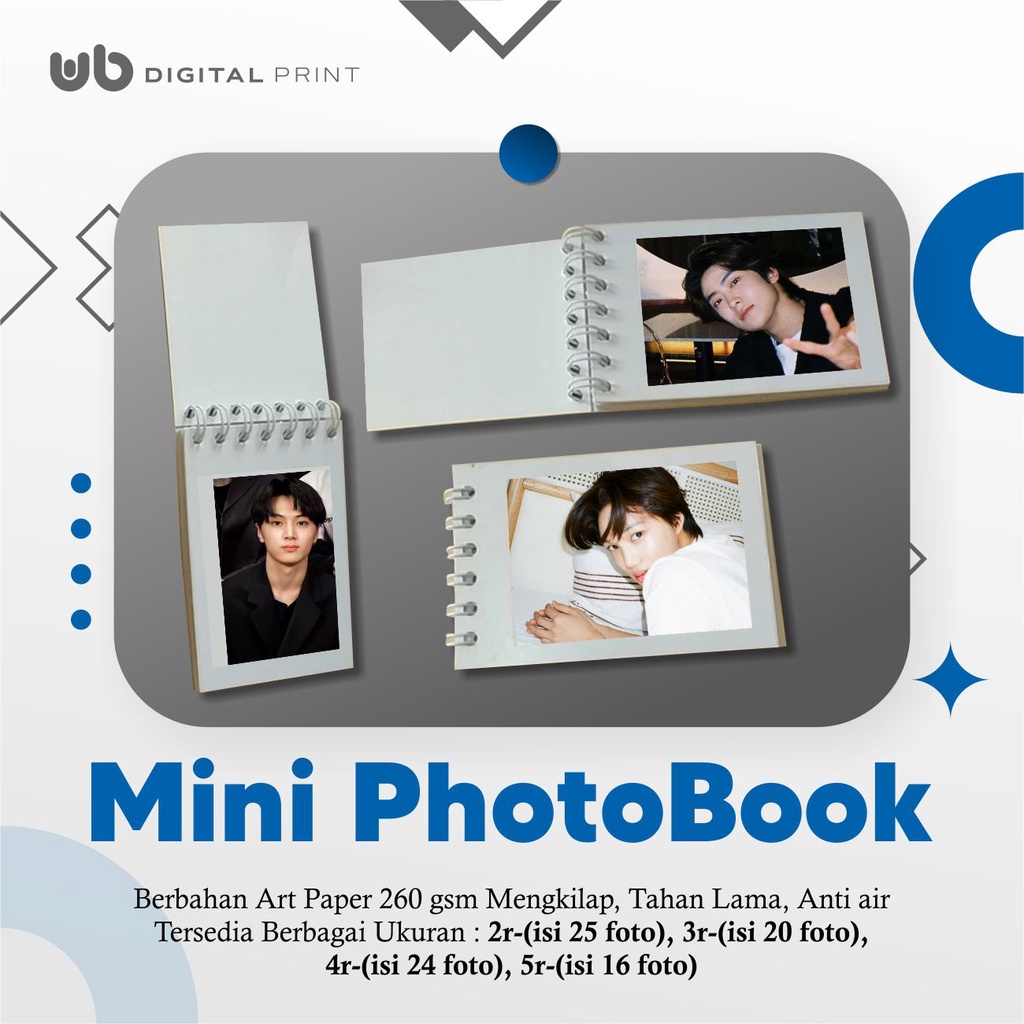 Print Your Own Custom Spiral Photobook Mini ALBUM, Size (2R, 3R, 4R ...