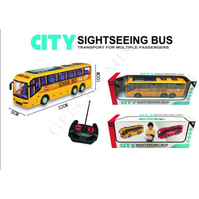 4CH Electric Wireless Remote Control Bus With Light Simulation School ...