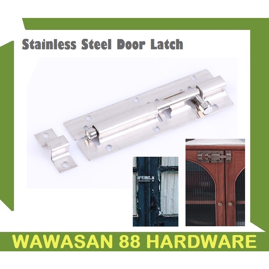 Selak Pintu Kunci Pagar Tandas Tingkap Kabinet Stainless Steel Door Pad ...