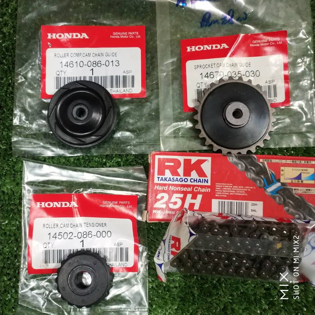EX5 DREAM/ EX5 HIGH POWER/ WAVE100 TIMING CHAIN RK RANTAI KECIL&ROLLER ...