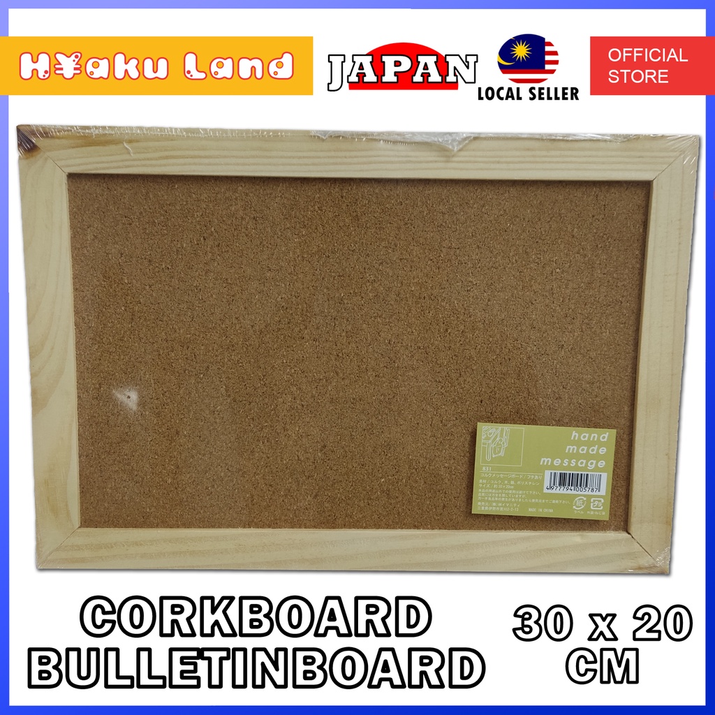 Hyakuland High Quality Wood Framed Cork Bulletin Board Memo Photo Wall ...